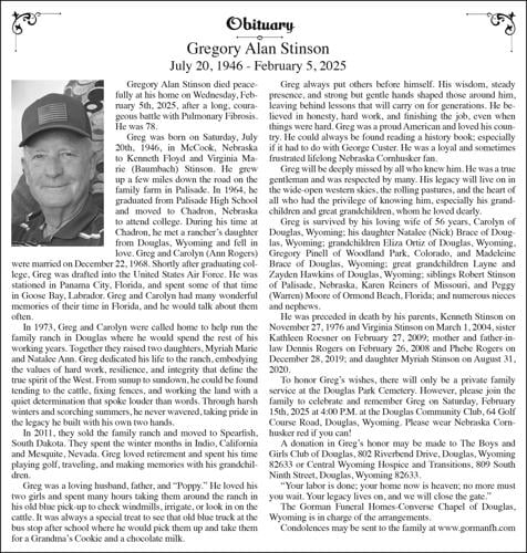 Gregory Alan Stinson | Obituaries | douglas-budget.com