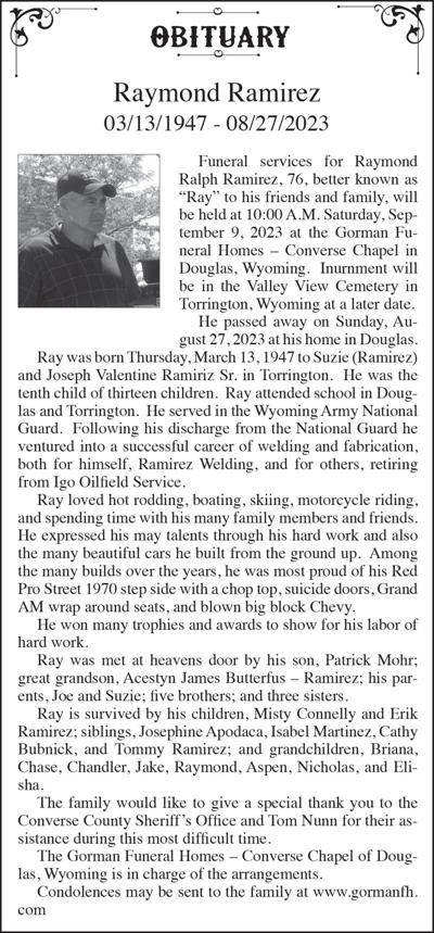 Raymond Ramirez | Obituaries | douglas-budget.com