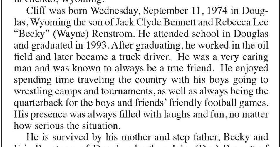 Clifford Ray Bennett | Obituaries | douglas-budget.com