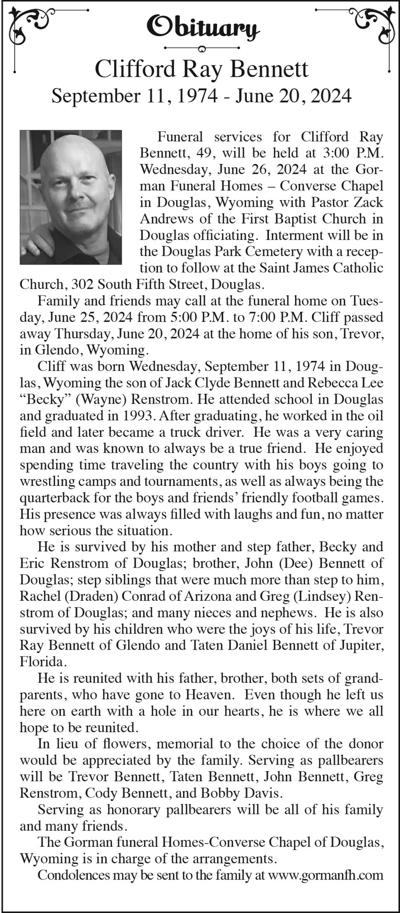 Clifford Ray Bennett | Obituaries | douglas-budget.com