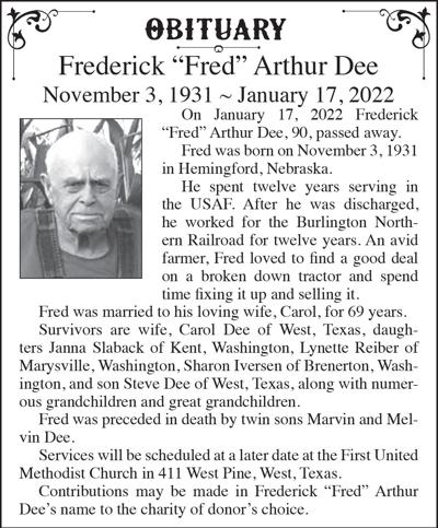 Frederick “Fred” Arthur Dee | Obituaries | douglas-budget.com