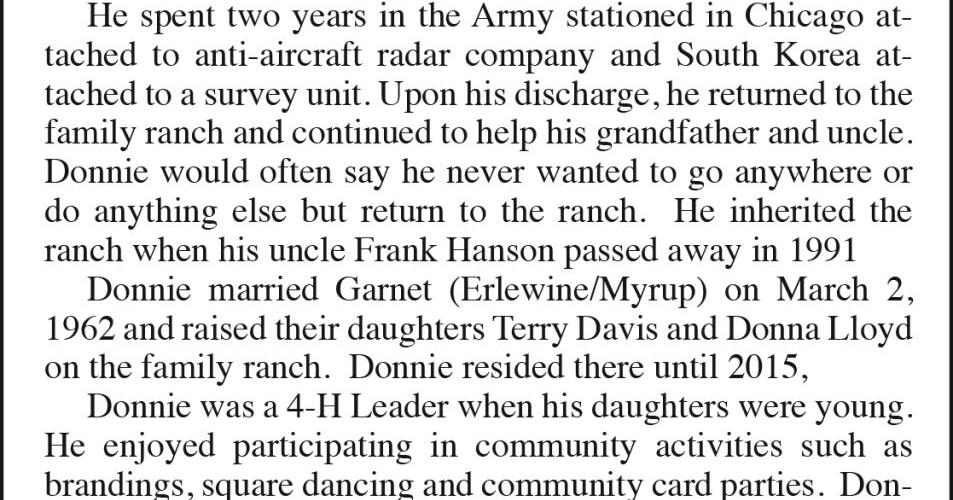 Donald (Donnie) Wayne Heckert | Obituaries | douglas-budget.com