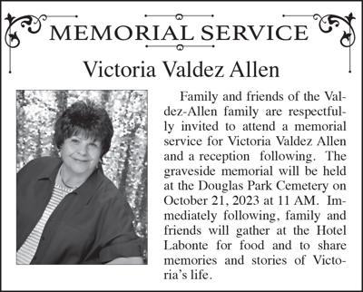 Victoria Valdez Allen | Obituaries | douglas-budget.com