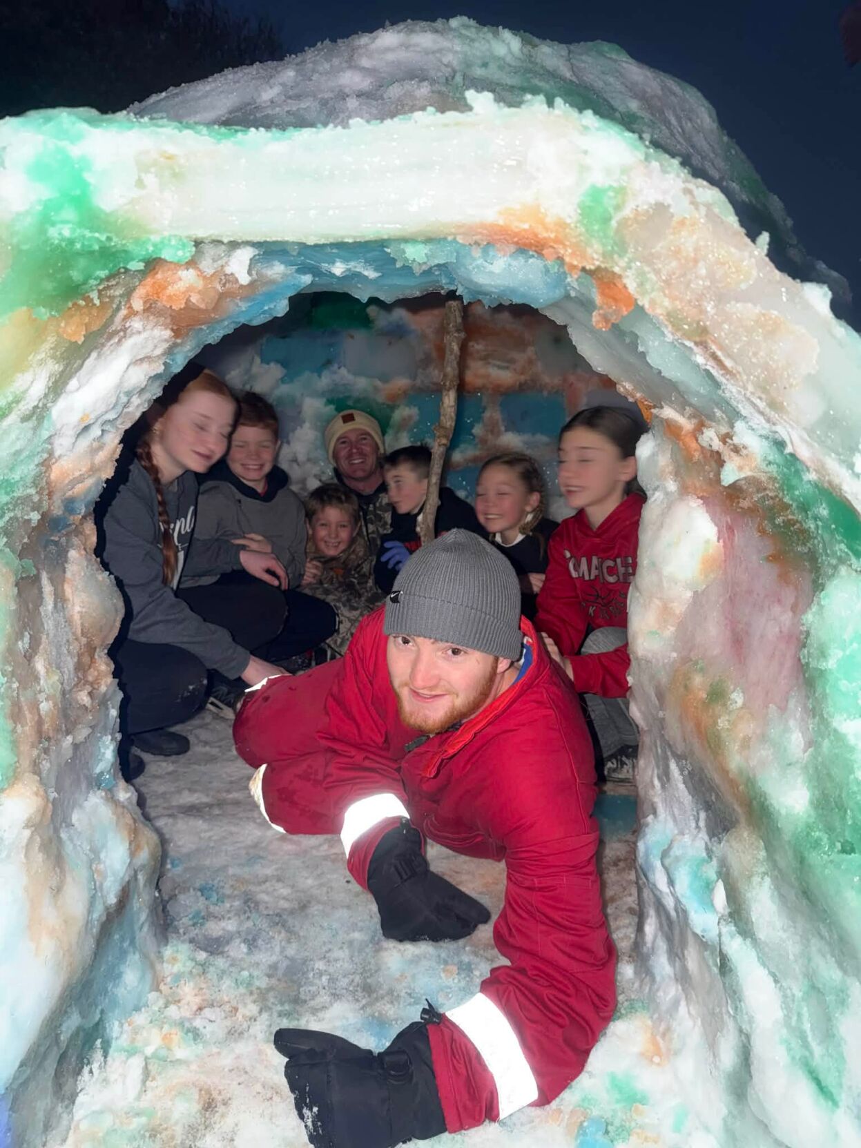 Frozen in time: Area family inspired to build igloo after winter storm ...