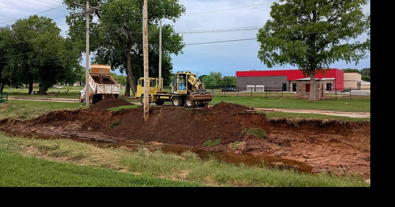 Photos: Dirt work in Fuqua Park West helps shore up creek embankment ...