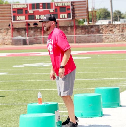 Terry installing his system in Duncan Demons spring football | Sports ...
