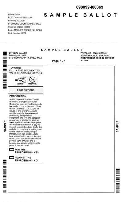 Transportation bond proposal on ballot for Marlow school district ...