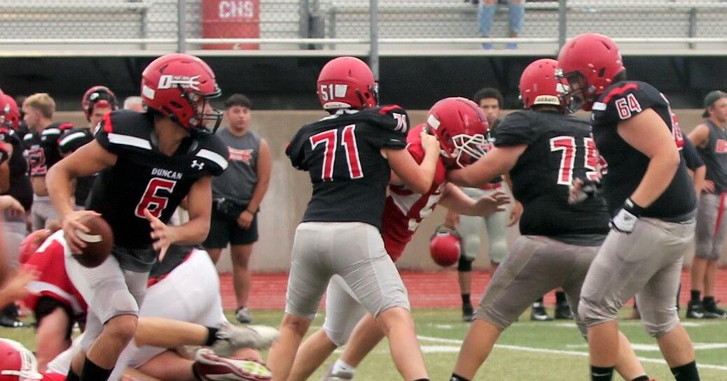 Duncan football shows off in lightening shortened scrimmage | Sports ...
