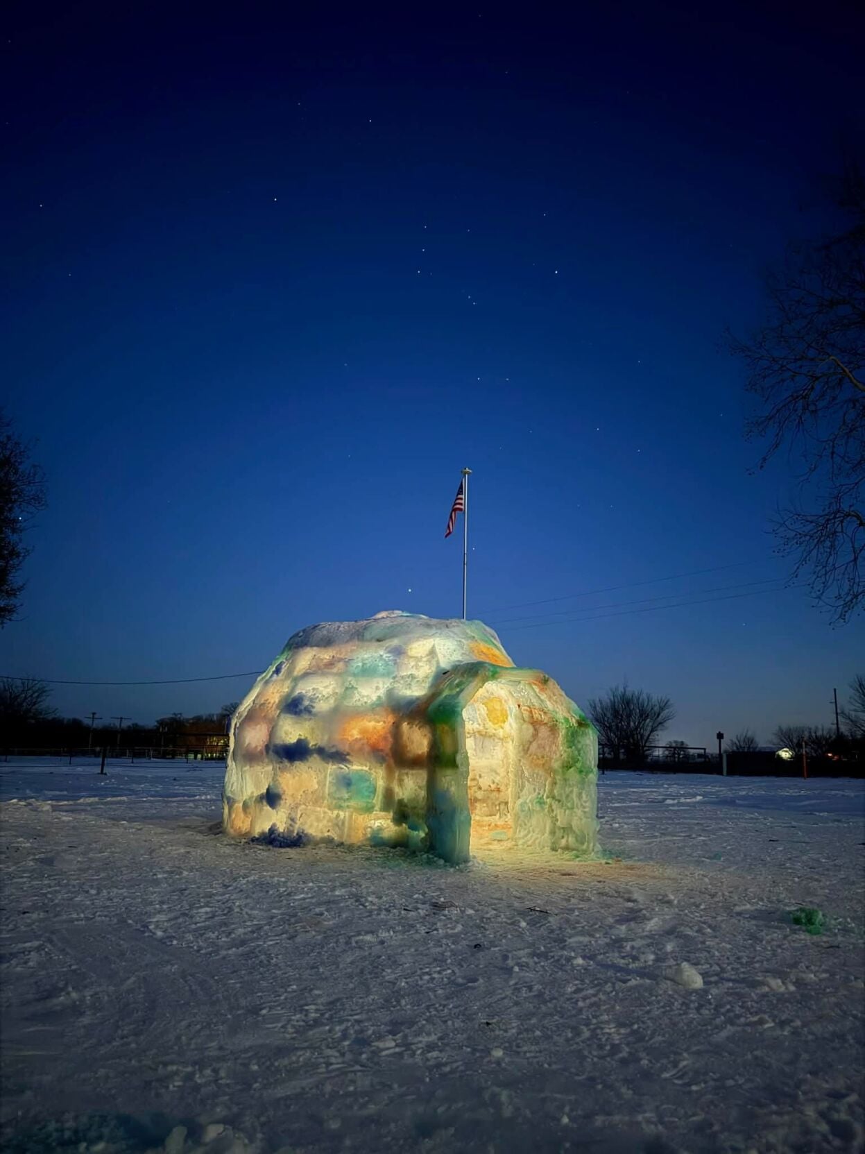 Frozen in time: Area family inspired to build igloo after winter storm ...