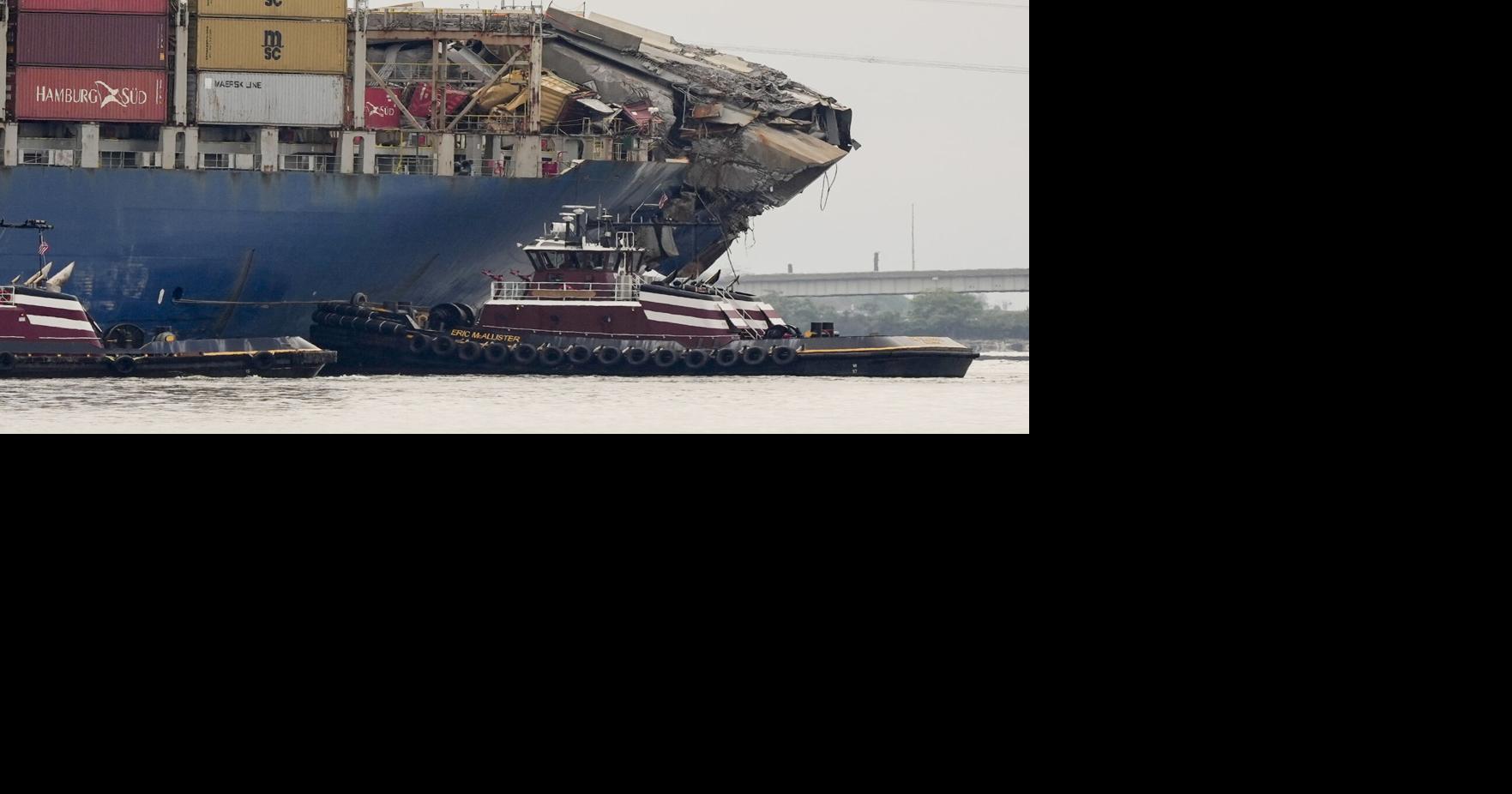 Container ship Dali refloated, moved away from Key Bridge | Key Bridge ...
