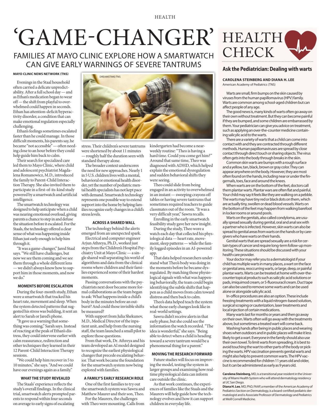 Families at Mayo Clinic explore how a smartwatch can give early warning ...