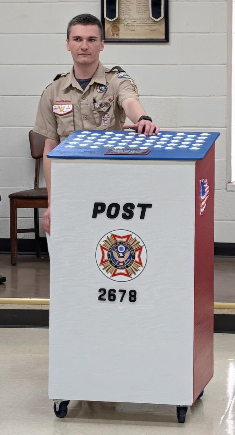 Scout presents flag box to Wells-McComas VFW | News | dundalkeagle.com