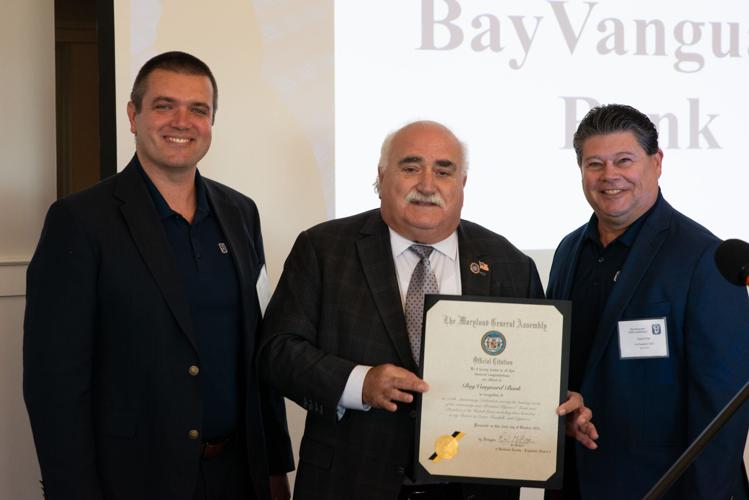 Bay Vanguard Bank celebrates 150th anniversary; Metzgar presents ...