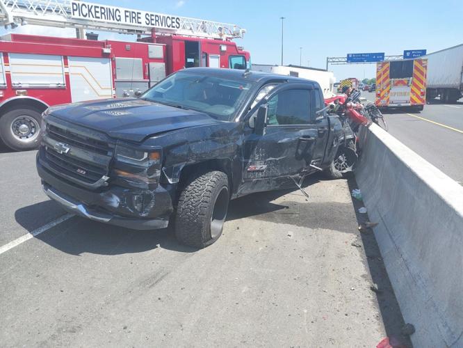 Tractor-trailer rollover closes Highway 401 in Pickering