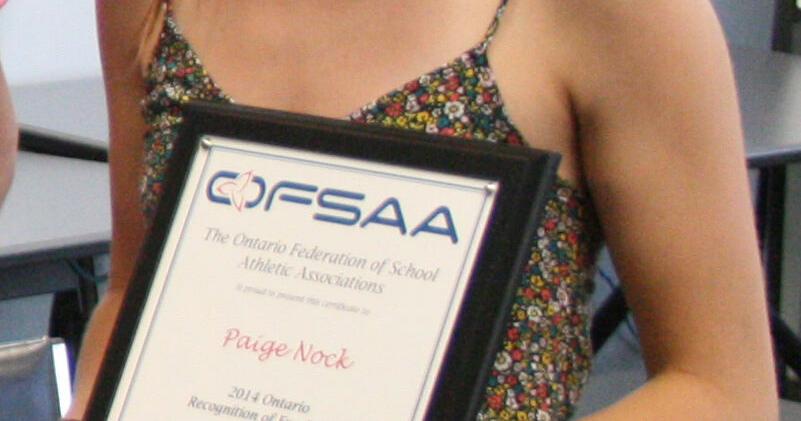 Courtice’s Paige Nock receives Award of Excellence