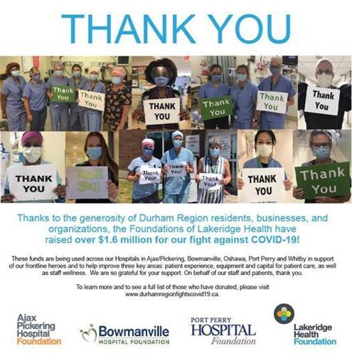 Ajax Pickering Hospital Foundation feels love from community during ...
