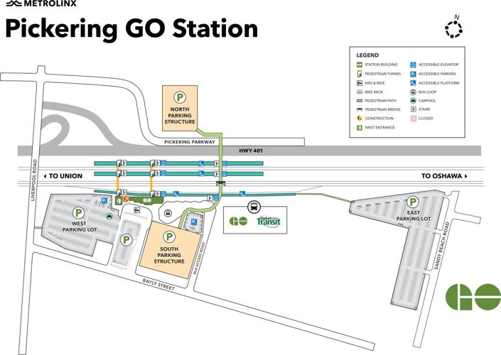 Walkway to tunnel at Pickering GO station closed for construction