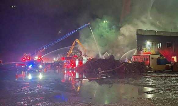 Firefighters, workers team up to battle big blaze at Whitby Gerdau plant