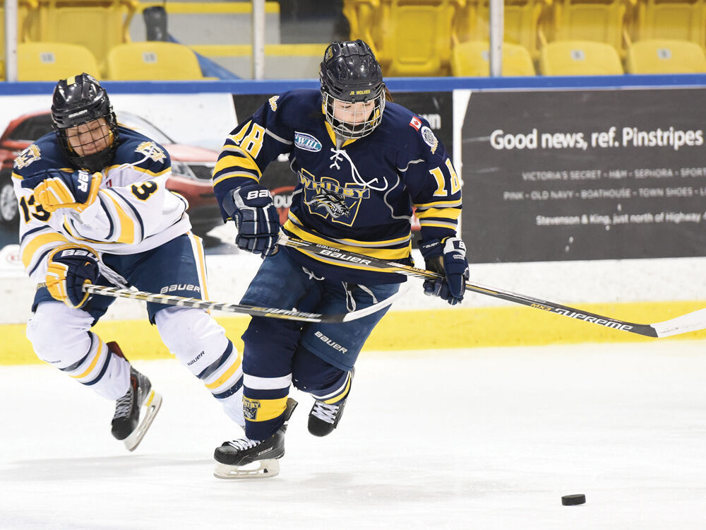 Whitby Jr. Wolves, Durham West Jr. Lightning in tough