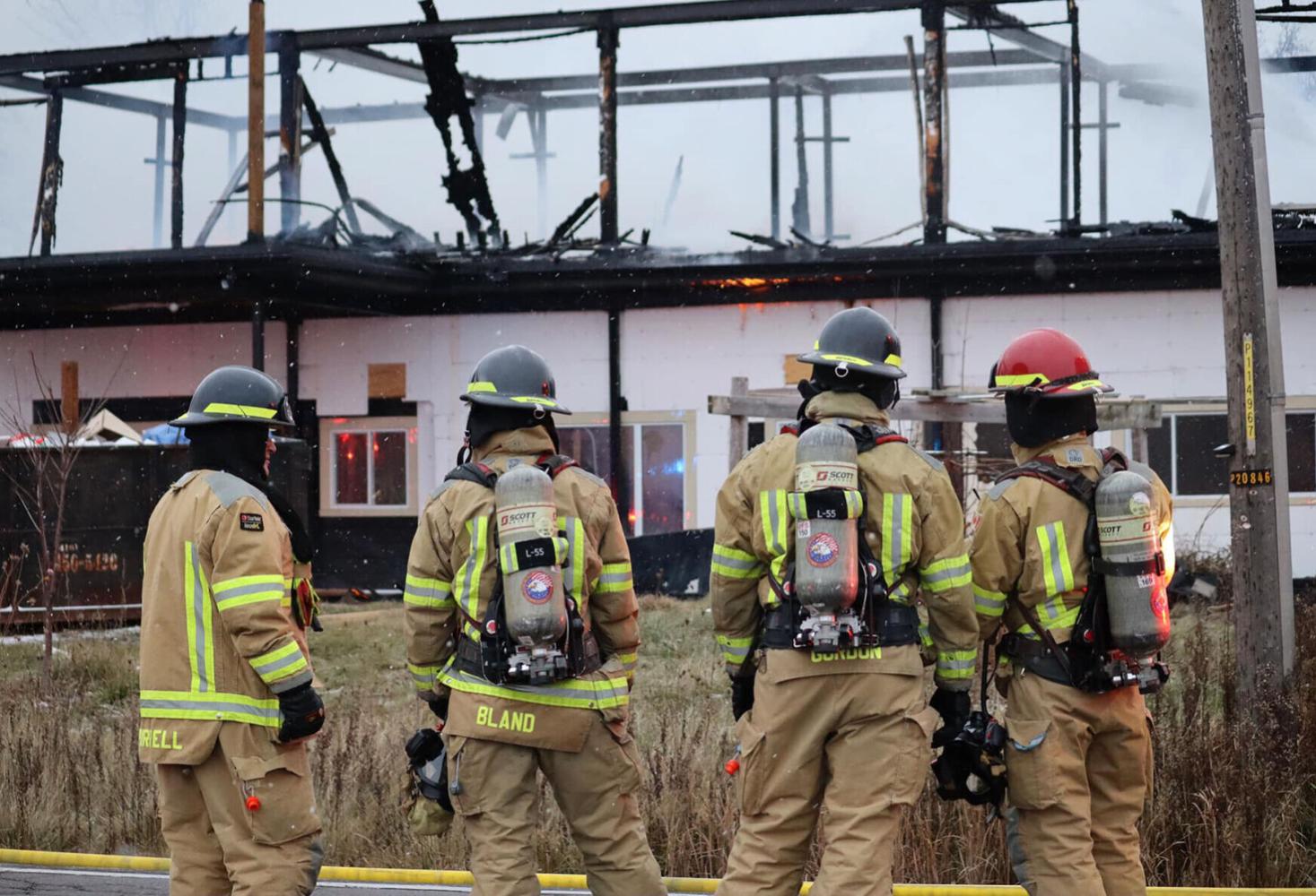 Crews battle blaze at house under construction in Pickering