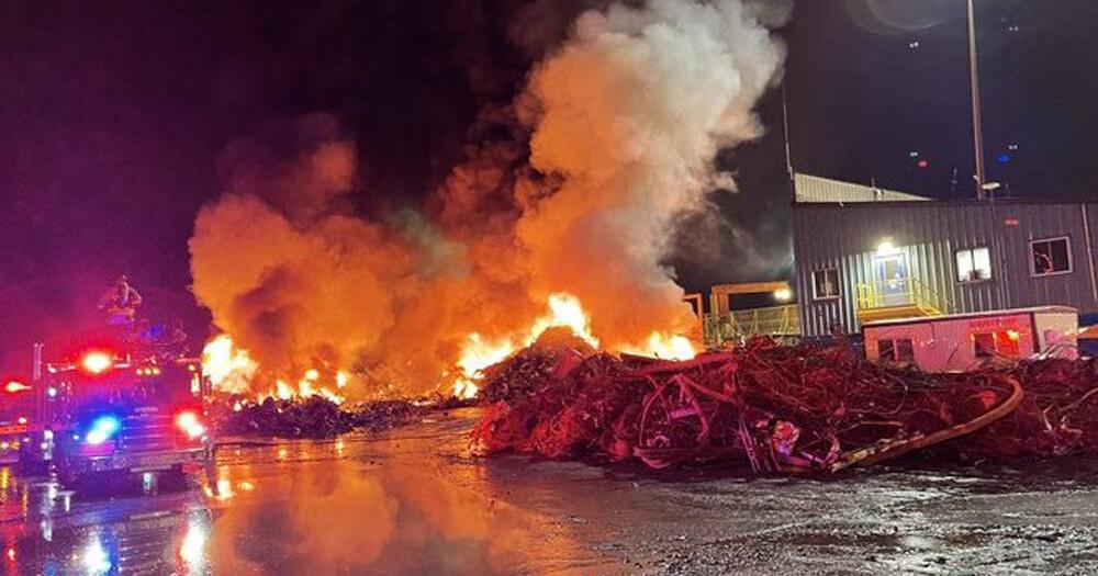 Firefighters, workers team up to battle big blaze at Whitby Gerdau plant