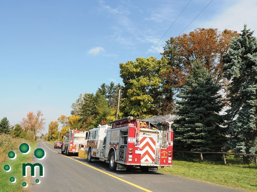Whitby barn collapses in early morning fire