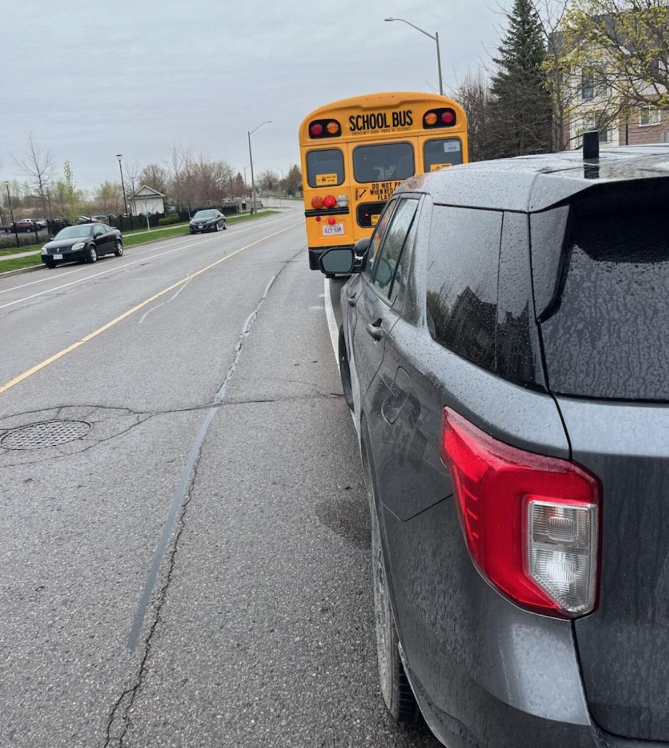 Durham bus driver allegedly runs Bowmanville stop sign