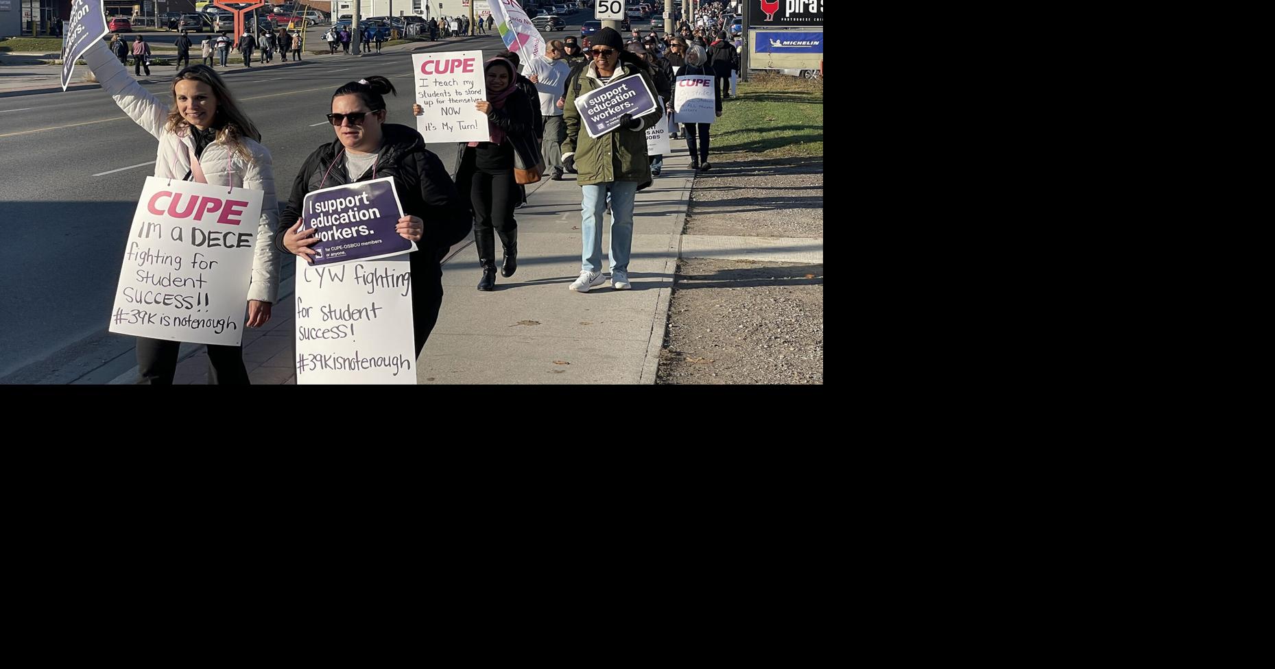 'I'm ashamed of this government': CUPE education workers picket in ...