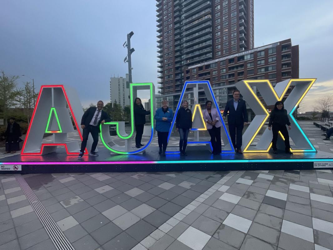 New 3D illuminated ‘Ajax’ sign unveiled at Pat Bayly Square