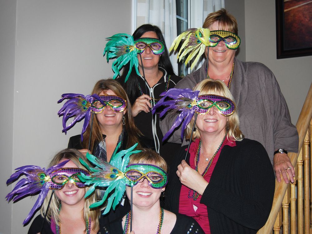 Mardi Gras party at Big Brothers Big Sisters of Clarington fundraiser