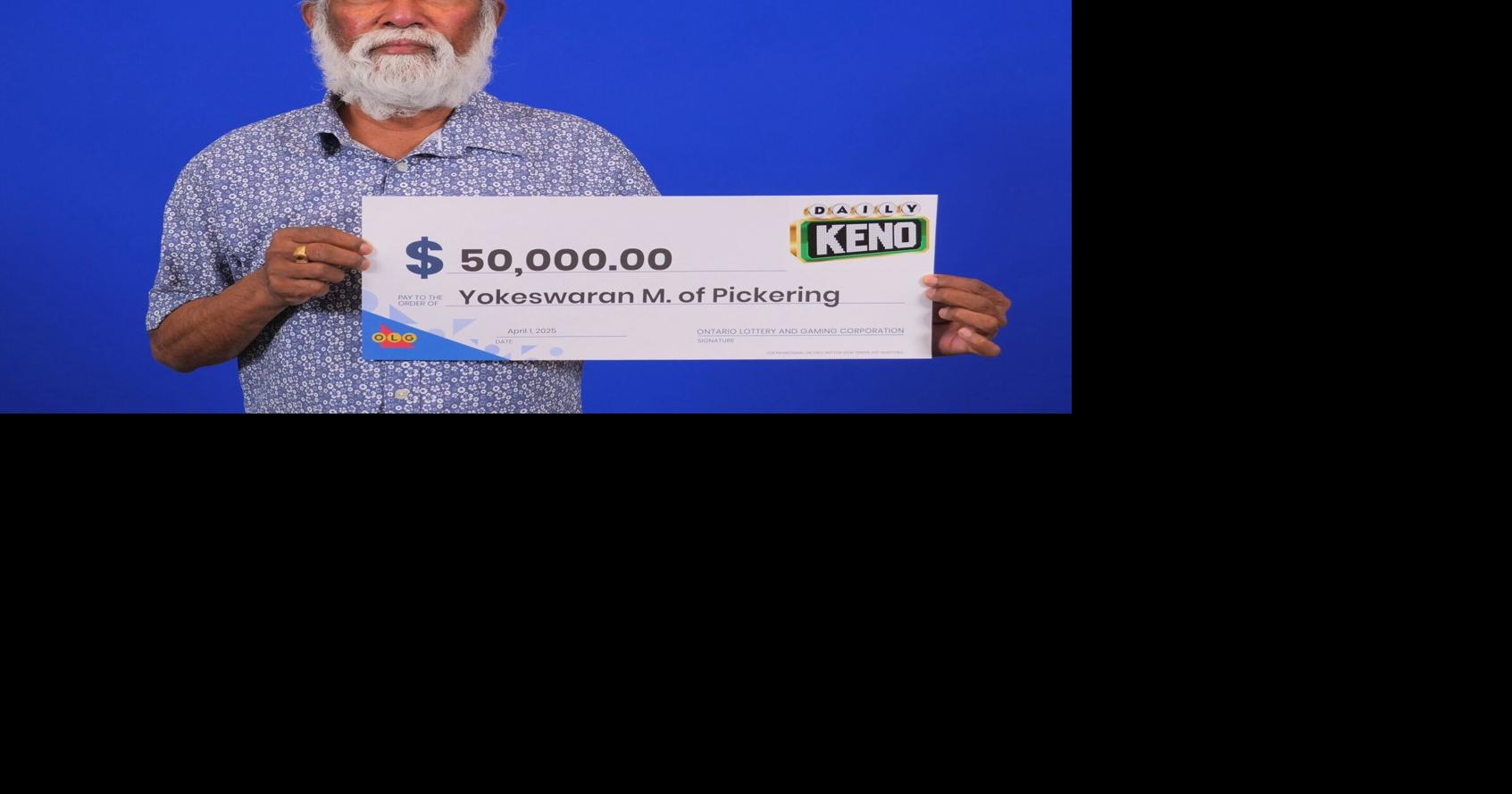Pickering man becomes two-time Daily Keno lottery winner