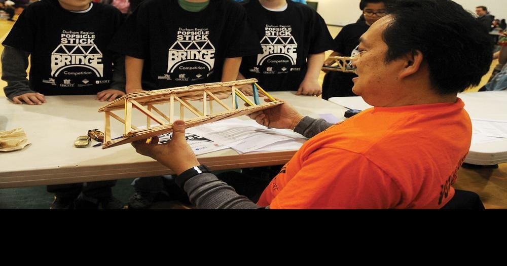 Durham students get a lesson in Popsicle stick engineering