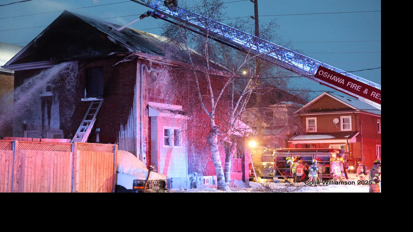Oshawa firefighters battling house fire Wednesday morning