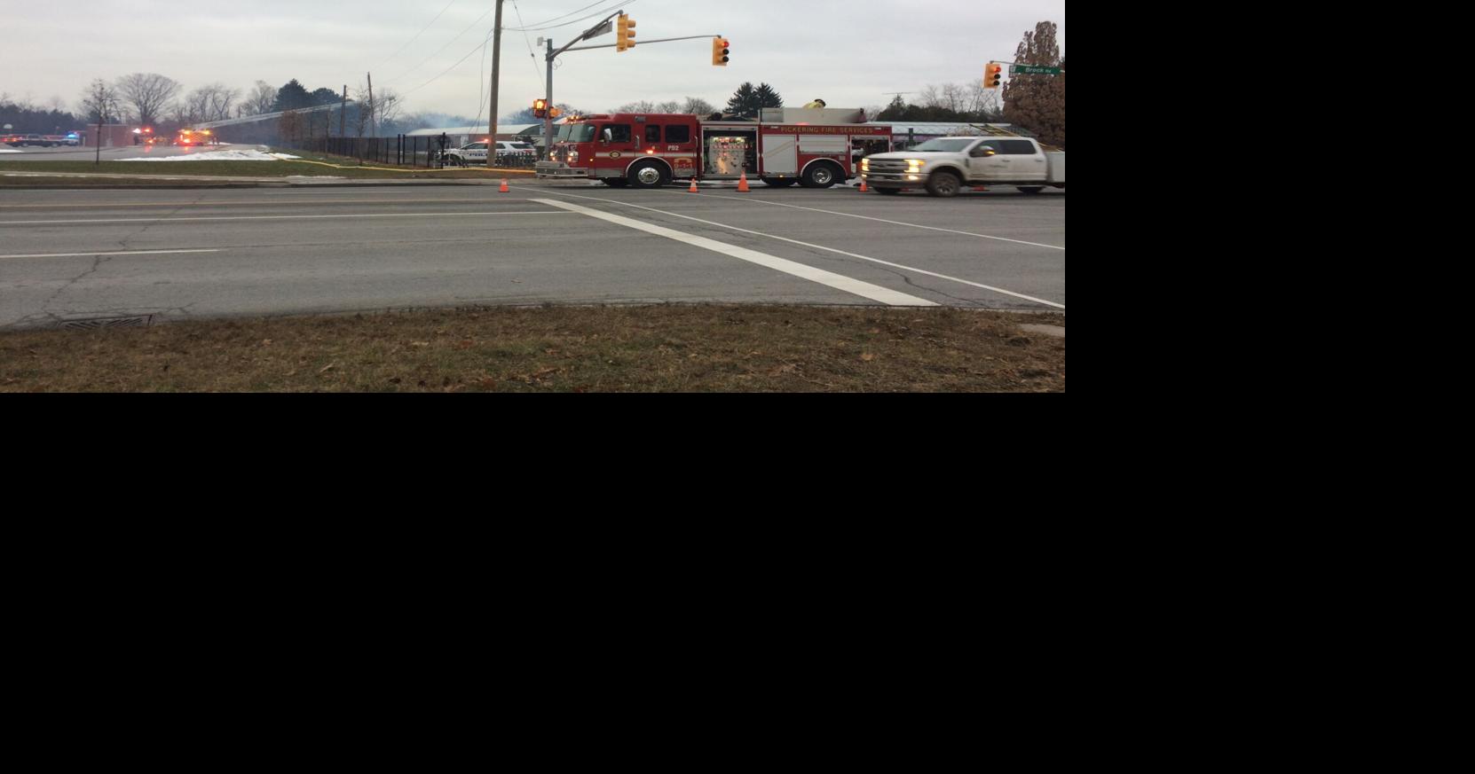 VIDEO: Firefighters battling "large fire" at vacant Pickering building