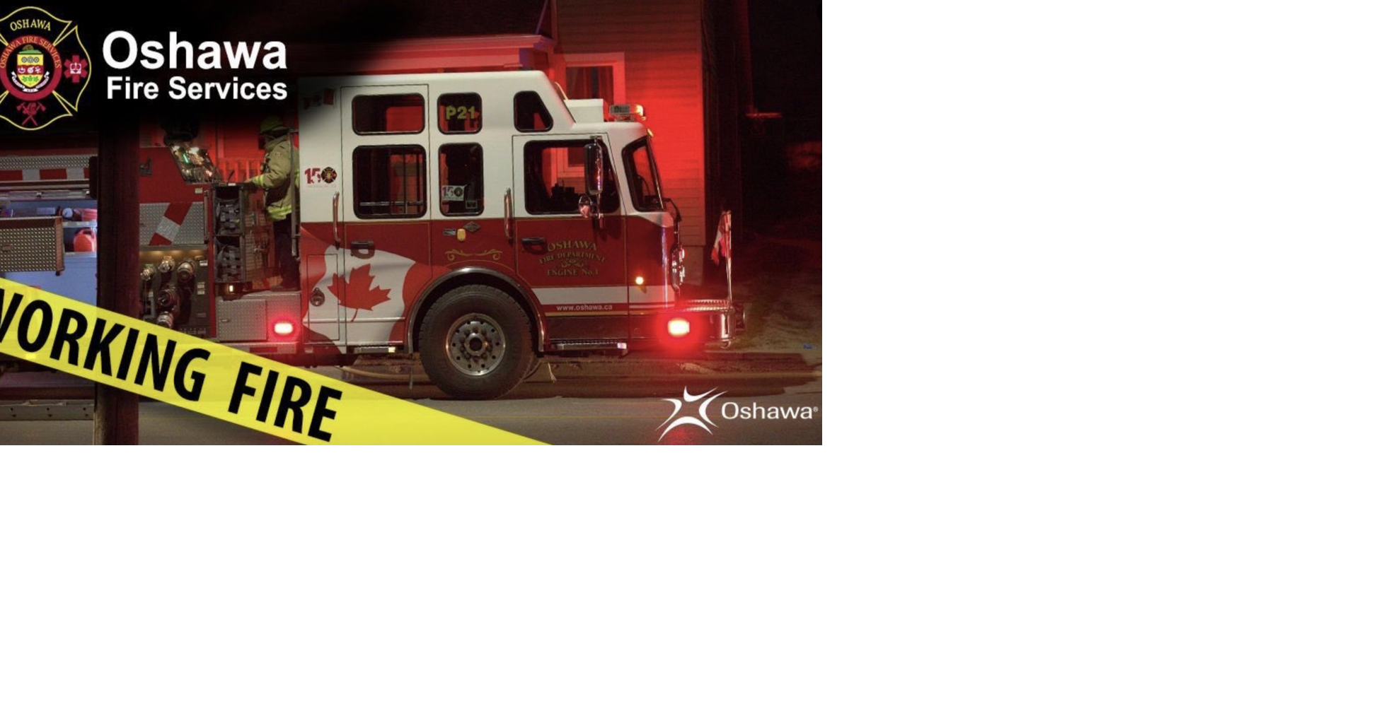 1 person taken to hospital after Oshawa fire Tuesday