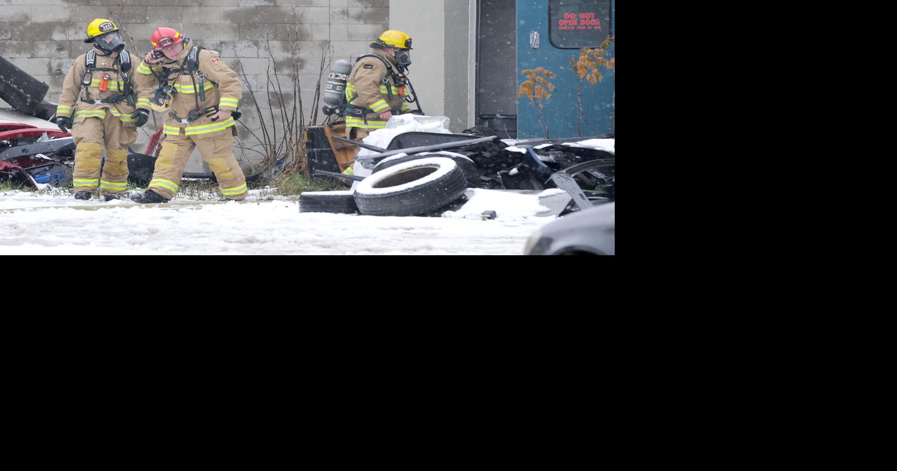 Oshawa firefighters quickly extinguish flames at south-end collision centre