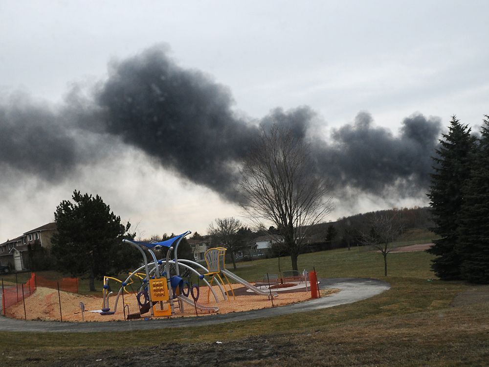 Oshawa firefighters still on scene of fire