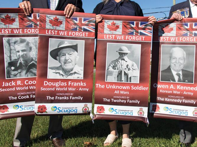 Remembering Scugog’s war heroes with banners in the downtown core