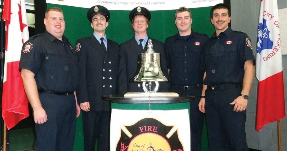 Pickering firefighters honoured for years of service