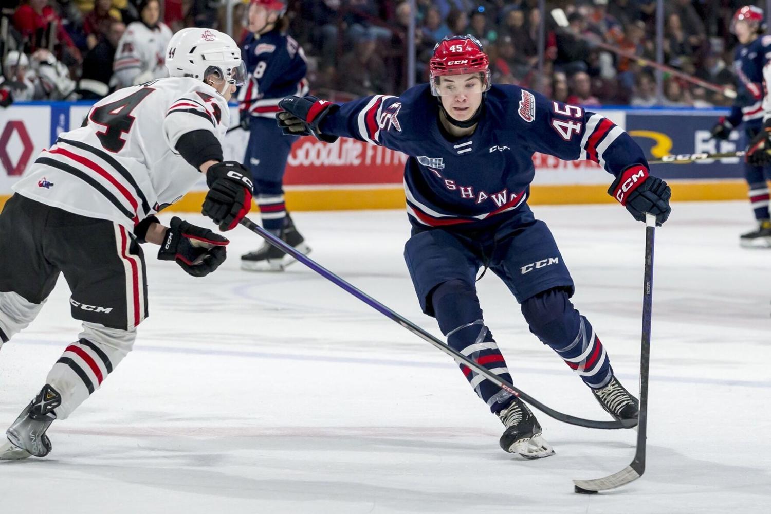 Oshawa Generals rookie Beckett Sennecke explodes for 5 points in 10-7 ...