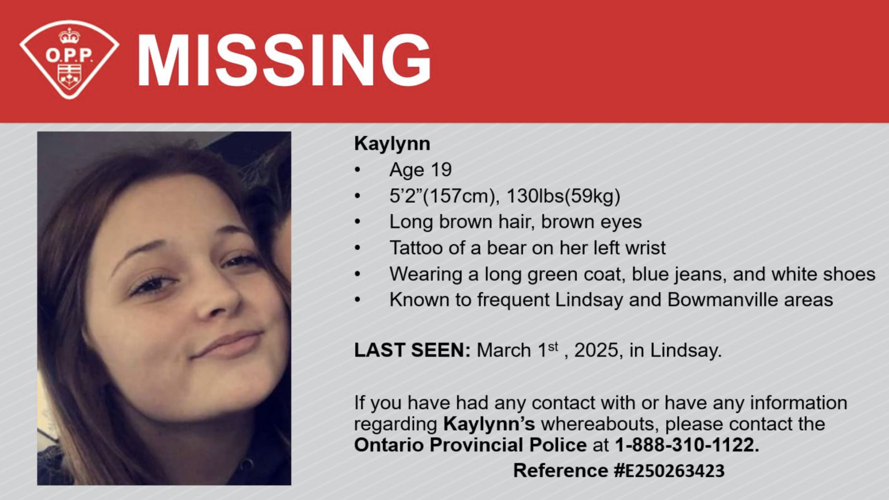 Missing girl last seen in Lindsay has ties to Bowmanville