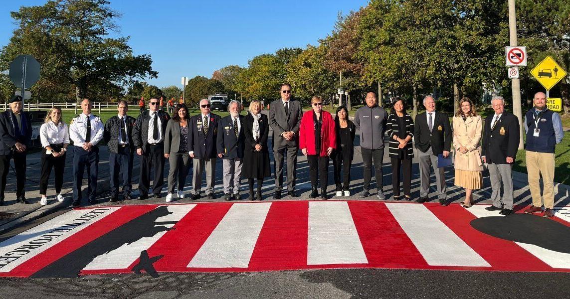 Ajax unveils veterans crosswalk