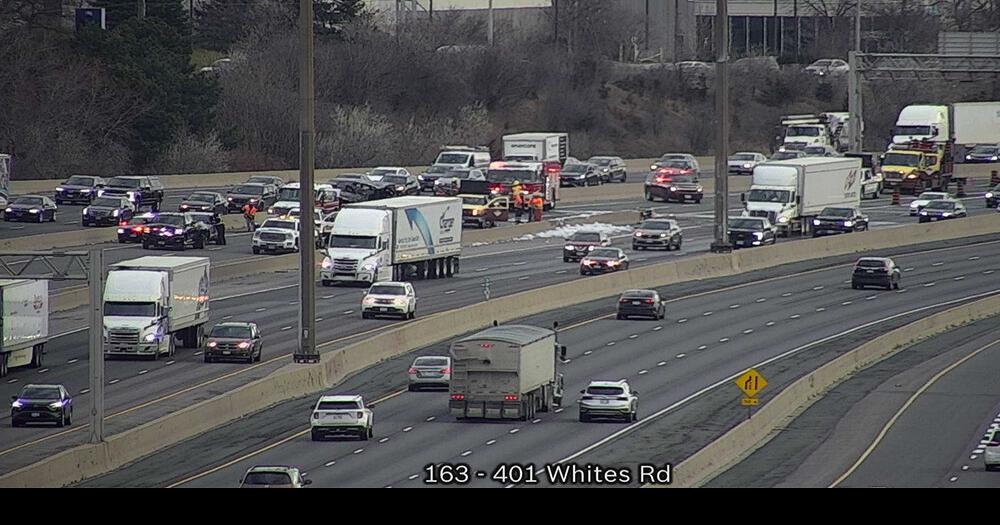 UPDATE: 4 taken to hospital following fiery crash on Hwy. 401