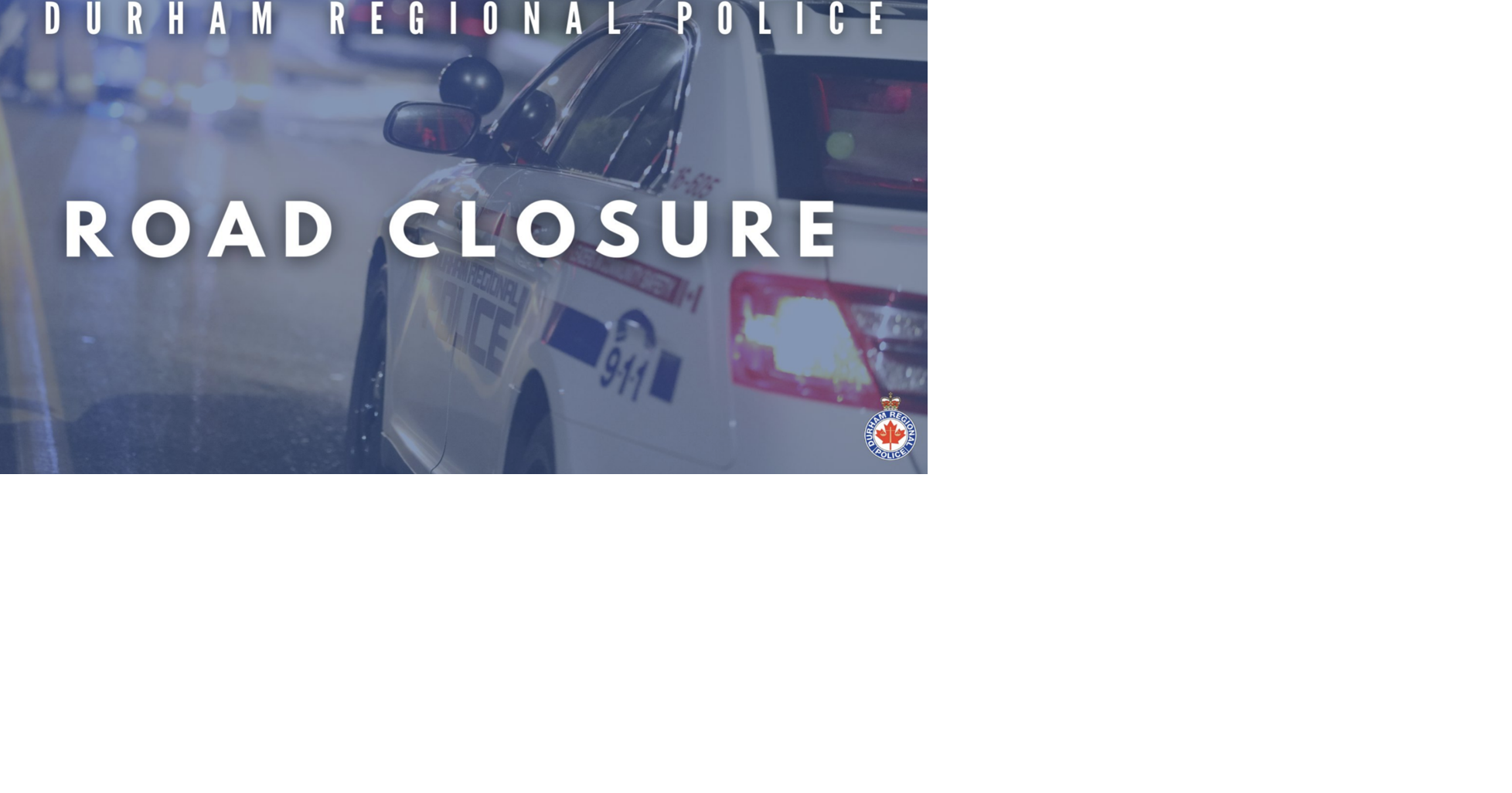 Davis Drive closed in Uxbridge after Monday morning crash