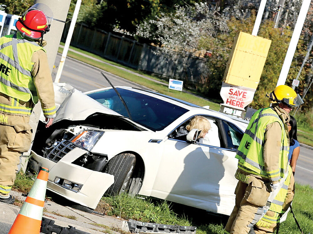One sent to hospital after three-car crash in Whitby
