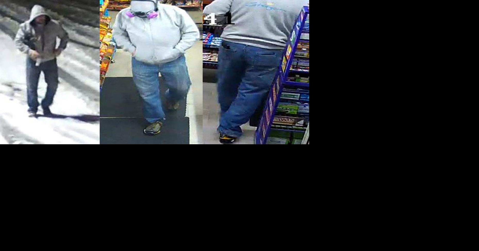 Police continue hunt for Oshawa robbery suspect who wore gas mask