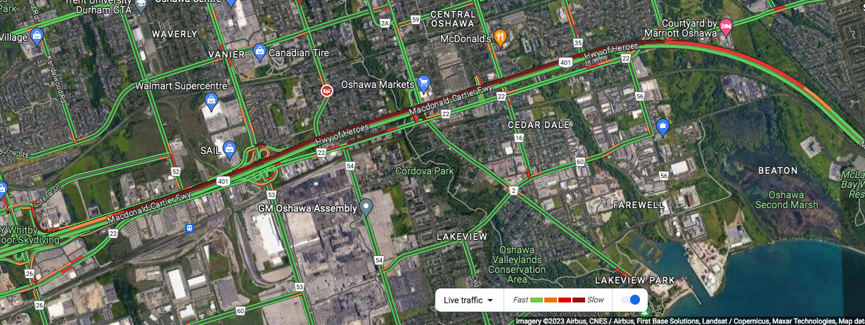 HIGHWAY 401 TRAFFIC UPDATE: Traffic through Oshawa moving again after ...