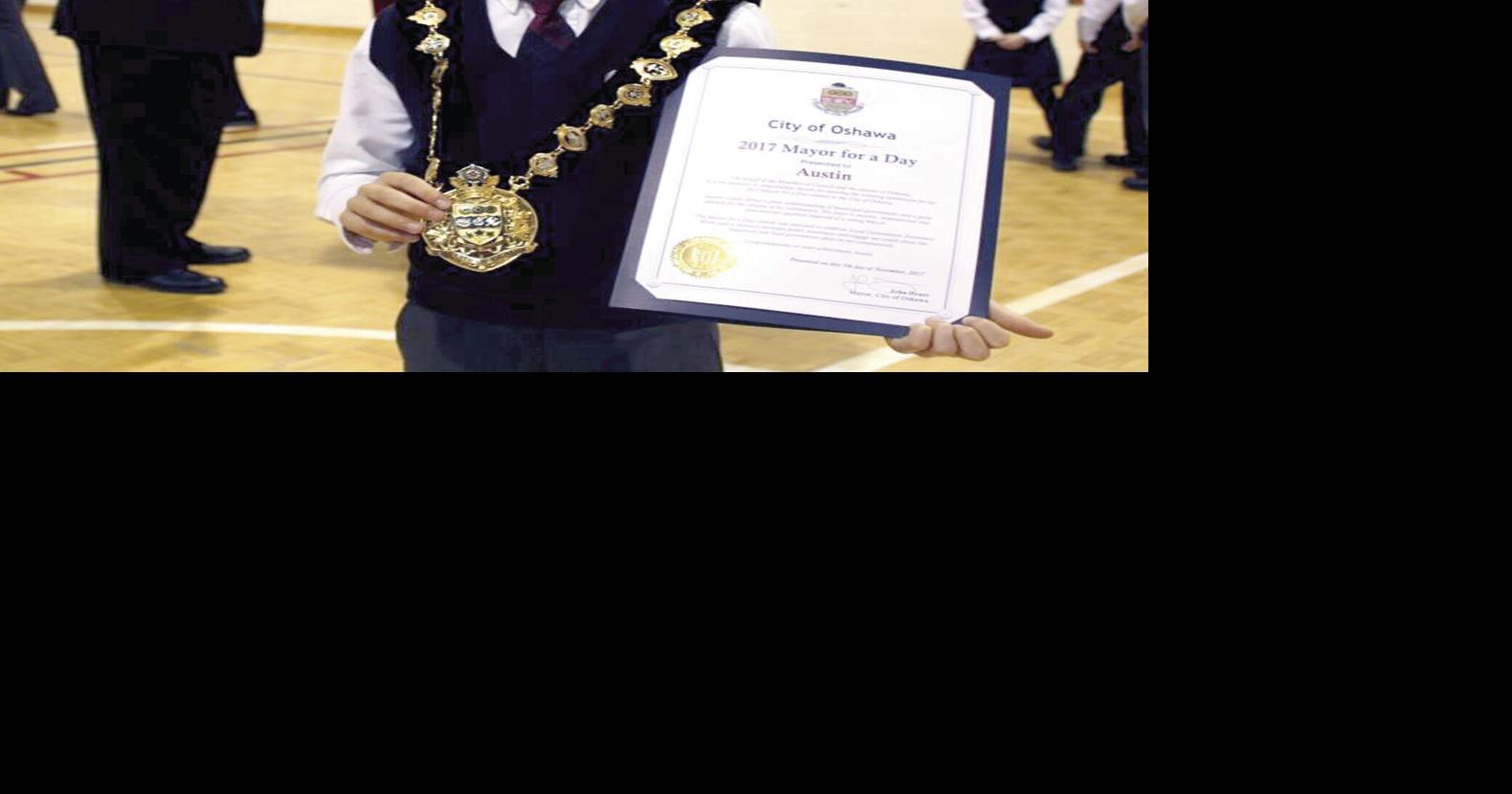 Grade 5 student Austin Pollard wins Mayor for a Day contest