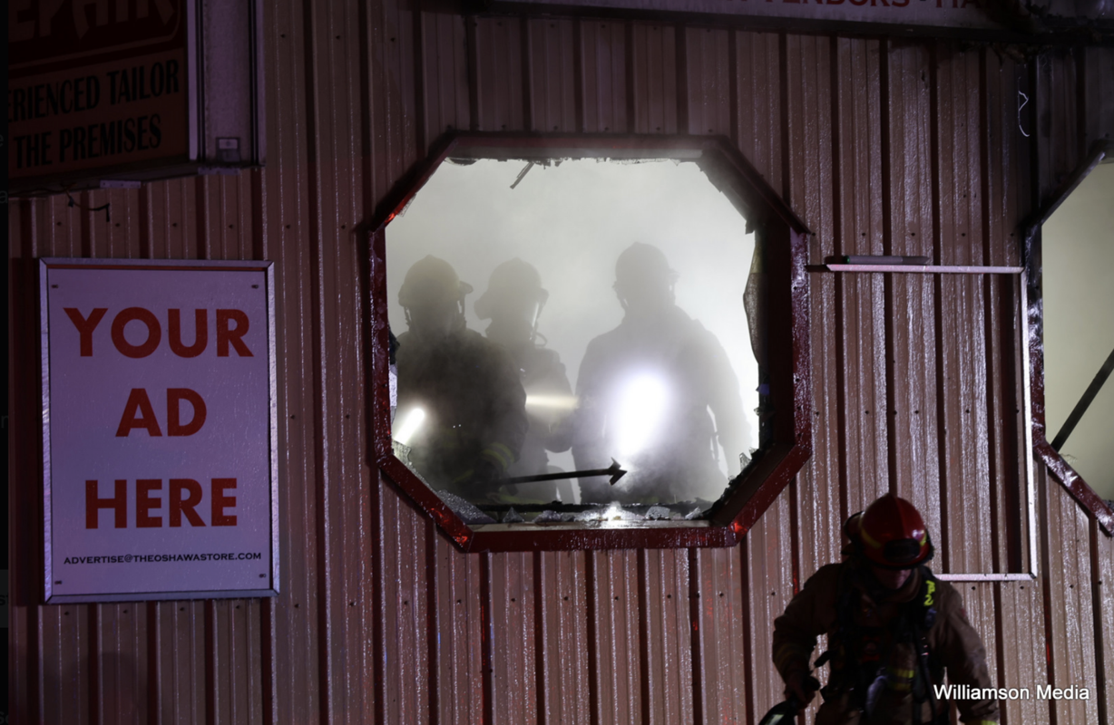 Road reopens in Oshawa after firefighters battle blaze