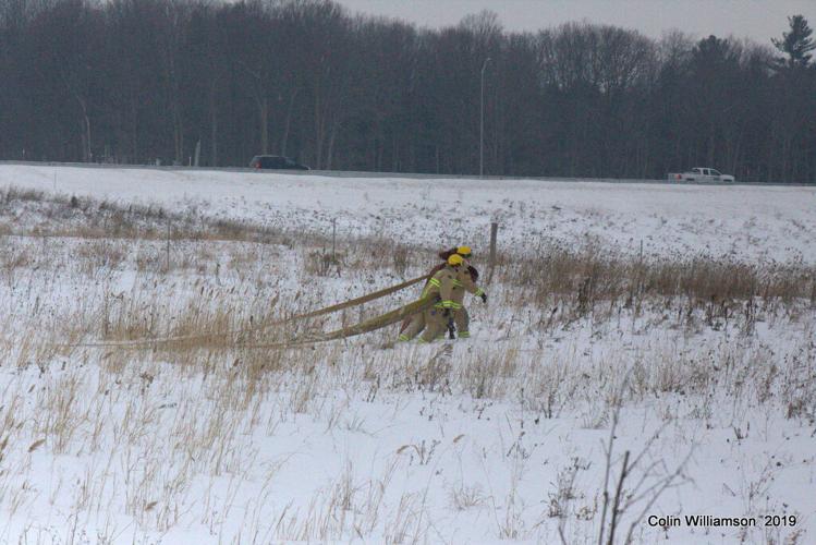 Whitby barn fire lights up the night
